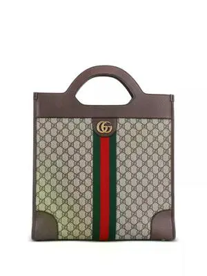 Gucci Ophidia Cut Out Handle Gg Coated Canvas Medium Tote Bag