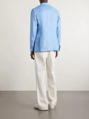 DE PETRILLO Double-breasted Linen Blazer