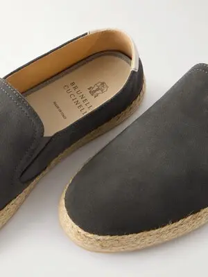 Brunello Cucinelli Suede Espadrilles - Gray