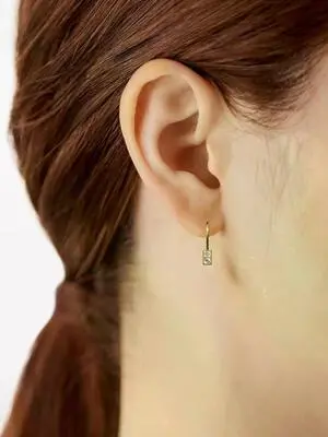 Shihara Box-shaped Diamond Single Earring