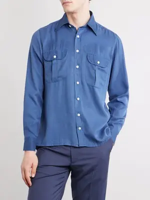 J. MUESER Tencel™ Lyocell-twill Shirt