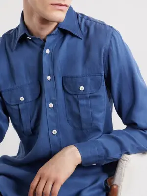 J. MUESER Tencel™ Lyocell-twill Shirt