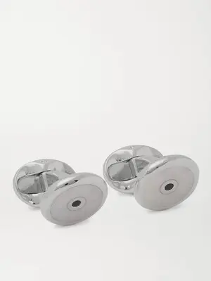 DEAKIN & FRANCIS Sterling Mother-of-pearl And Sapphire Cufflinks - Silver