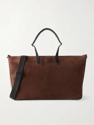 Moncler Carlo Suede Duffle Bag - Brown