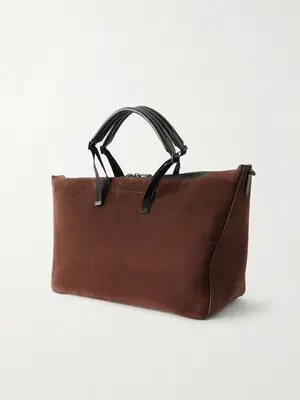 Moncler Carlo Suede Duffle Bag - Brown