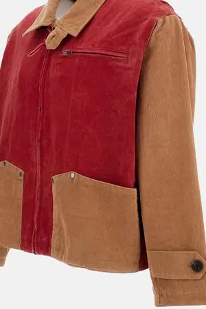FOUND Canvas And Velvet Field Jacket
