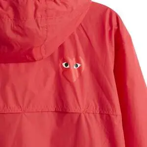 Play Comme Des Garcon X K-way Emblem Full Zip Jacket - Red