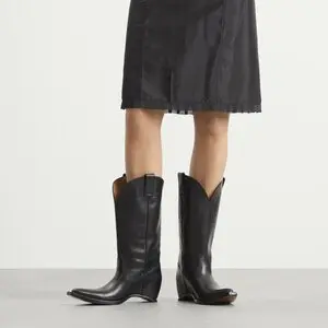 MAISON MARGIELA Heel-less Western High Boots - Black