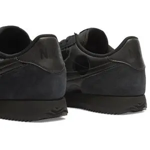 Nike Cortez Dot Embossed Leather Sneakers - Black
