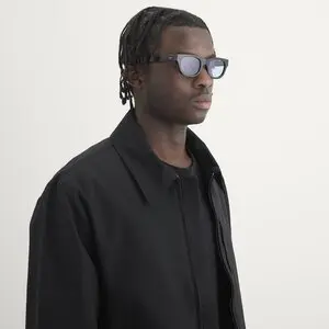 Prada Round Sunglasses - Black/blue