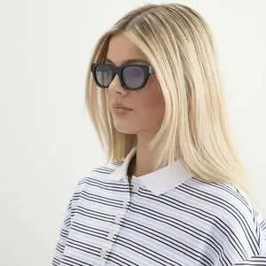 Prada Round Sunglasses - Black/blue