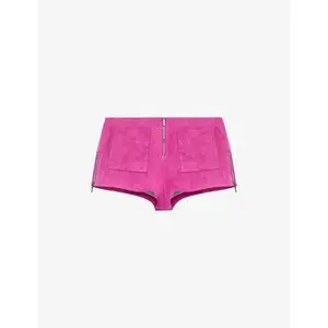 Loewe X Paula's Ibiza Side-zip Suede Mini Shorts