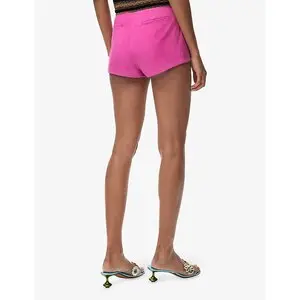 Loewe X Paula's Ibiza Side-zip Suede Mini Shorts