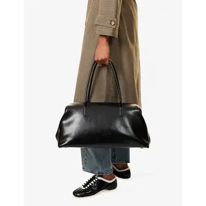VERAFIED Leather Shoulder Bag - Noir