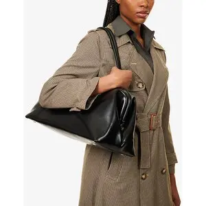 VERAFIED Leather Shoulder Bag - Noir