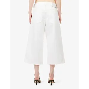 AGOLDE Relaxed Fit Denim Shorts - White