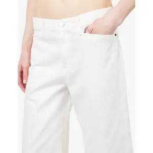 AGOLDE Relaxed Fit Denim Shorts - White