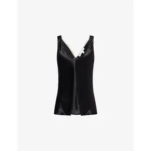 AGOLDE X Maria Mcmanus Deep V-neck Satin Tunic Top