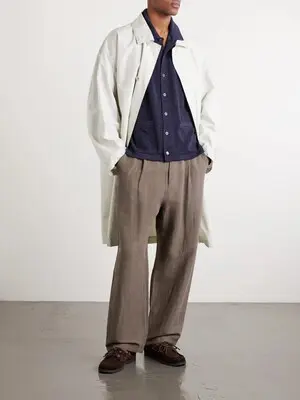 PIACENZA CASHMERE 1733 Silk And Linen-blend Collared Overshirt