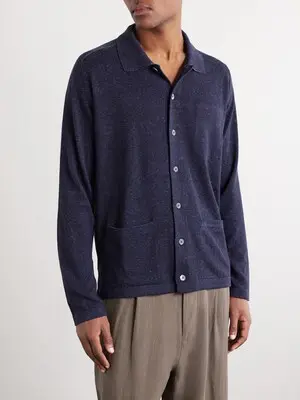 PIACENZA CASHMERE 1733 Silk And Linen-blend Collared Overshirt