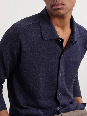 PIACENZA CASHMERE 1733 Silk And Linen-blend Collared Overshirt