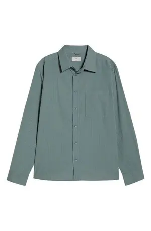 PERCIVAL Clancy Stripe Cotton Button-up Shirt - Blue