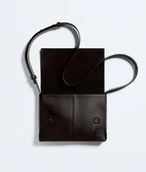 Bottega Veneta Angolo Messenger - Espresso