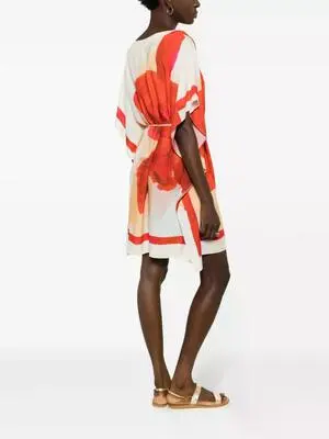 LENNY NIEMEYER Painterly-print Kaftan Minidress