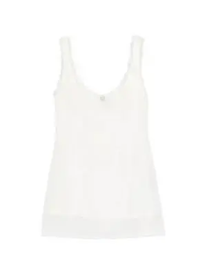 Baserange Knit Tank Top In Grey Melange - 60% Off | Editorialist