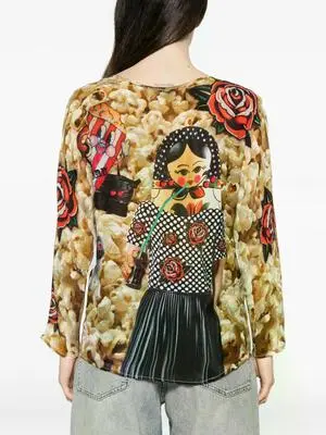 The Artistylist Graphic-print Blouse