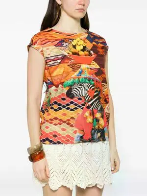 The Artistylist Zebra-print Cotton Vest