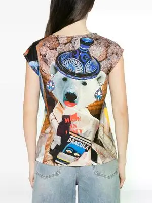 The Artistylist Graphic-print Cotton Vest