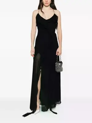 ANIYE BY Marian Ruffled Asymmetric Maxi Dress - Black