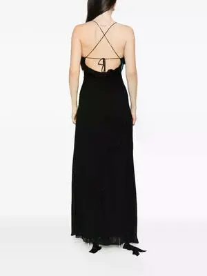 ANIYE BY Marian Ruffled Asymmetric Maxi Dress - Black