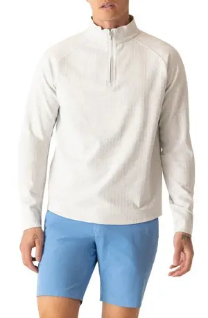 DEKE Stratluxe Jersey Quarter Zip Pullover - Silver Heather