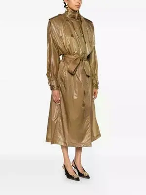 Saint Laurent Lavallière Double-breasted Belted Trench Coat