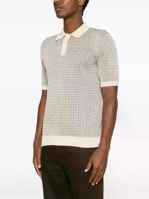 GALLIA Check-pattern Short-sleeve Polo Shirt