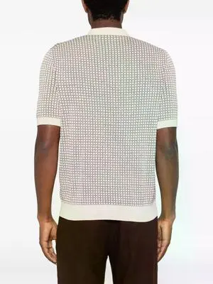 GALLIA Check-pattern Short-sleeve Polo Shirt