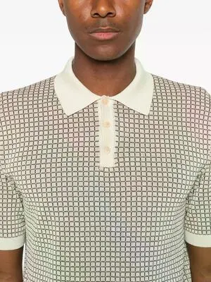 GALLIA Check-pattern Short-sleeve Polo Shirt