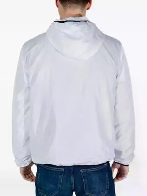 EA7 Logo-detail Hooded Jacket - White