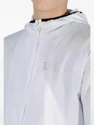 EA7 Logo-detail Hooded Jacket - White