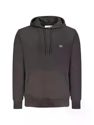 Calvin Klein Cotton Hoodie With Logo Patch - Black