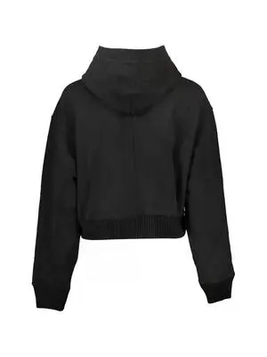 Calvin Klein Patch Cropped Hoodie - Black