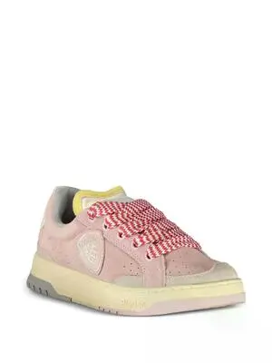 BLAUER. Suede Lace-up Sneakers - Pink