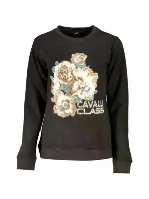 Roberto Cavalli Floral Print Sweatshirt - Black
