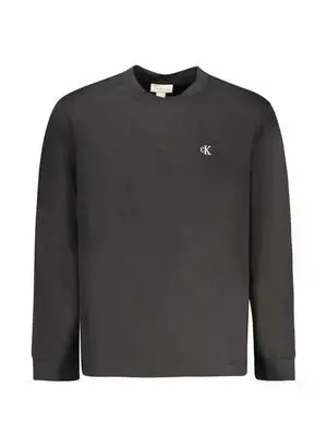 Calvin Klein Long-sleeve Logo-print T-shirt - Black