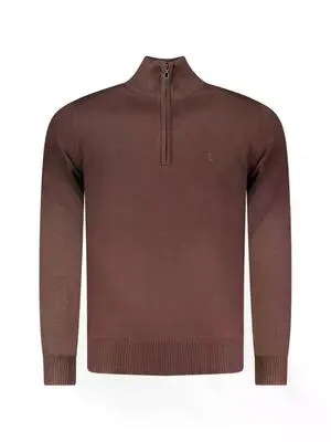 COVERI MOVING Embroidered Quarter-zip Sweater
