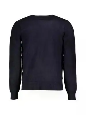 U.S. Grand Ribbed-detail Crew-neck Cotton Sweater