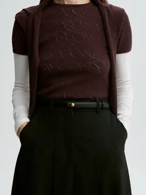 BY MALENE BIRGER Freya Leather Belt - Black