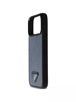 Prada Saffiano Leather Case For Iphone 17 Pro Max - Blue